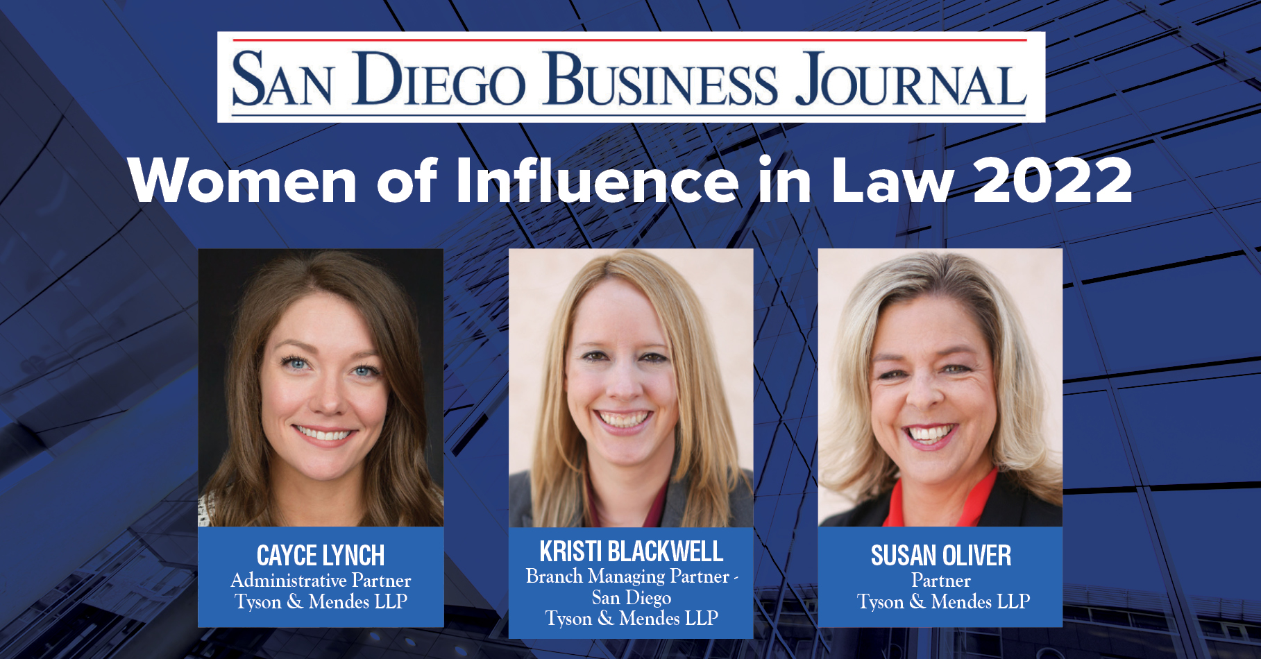 Cayce Lynch, Kristi Blackwell, and Susan Oliver selected for Women of ...